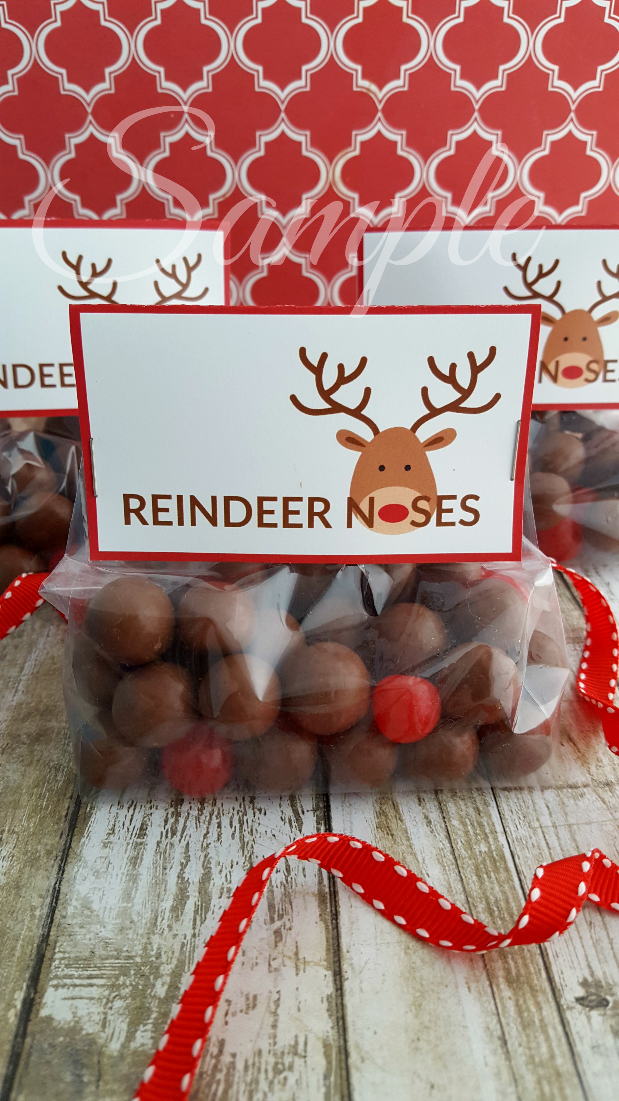 Reindeer Noses Treat Bag Printable 4 (Click to see all included files ...