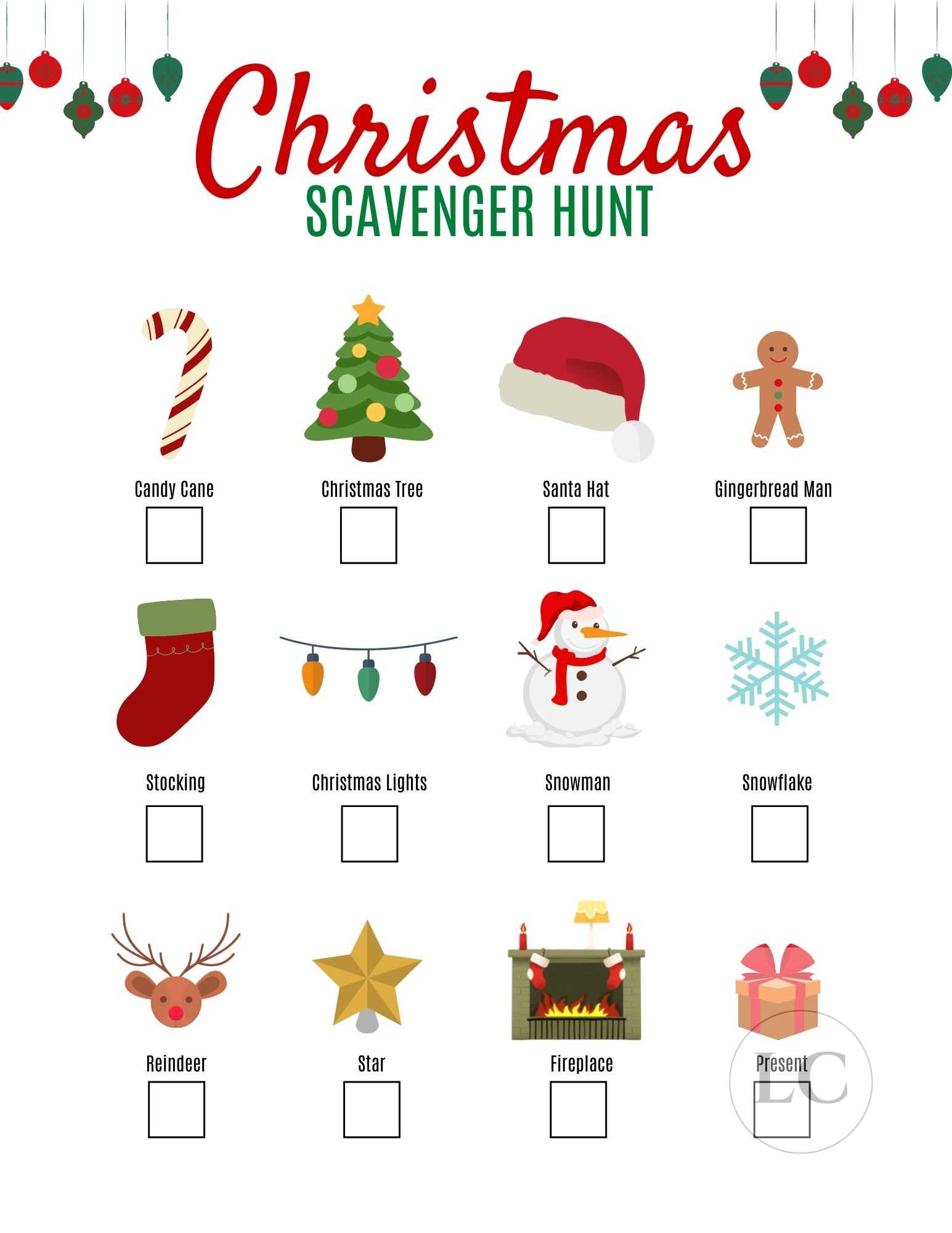 Christmas Scavenger Hunt Printable 1 Livingston Creative